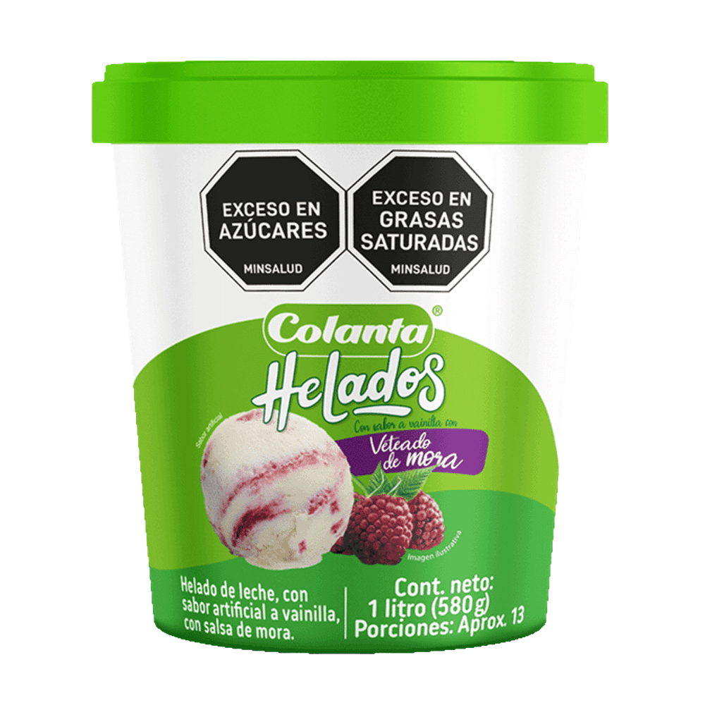 Helado Veteado de Mora — Colanta - Sabe Más
